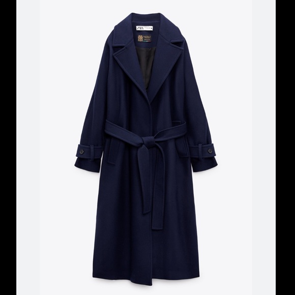 Zara | Jackets & Coats | Zara Premium Wool Coat With Belt Limited ...
